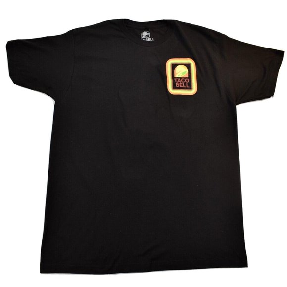 Taco Bell | Shirts | Taco Bell Mens Classic Chest Logo Black Shirt New ...